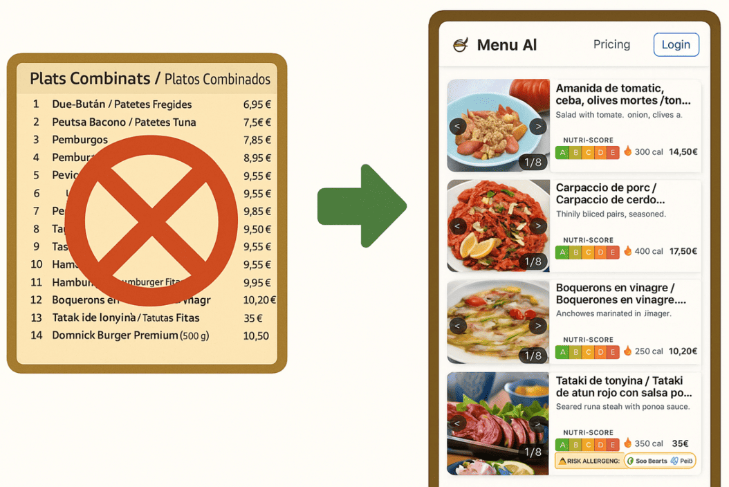 Menu AI - Convert Menus to Images with Nutrition